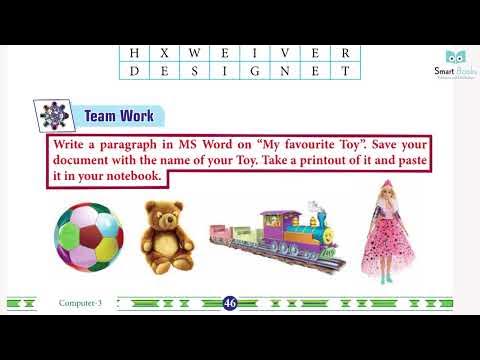 Class 3 Computer Chapter 4 Text Editing in Microsoft Word 2016 | Smart Book Publisher - YouTube