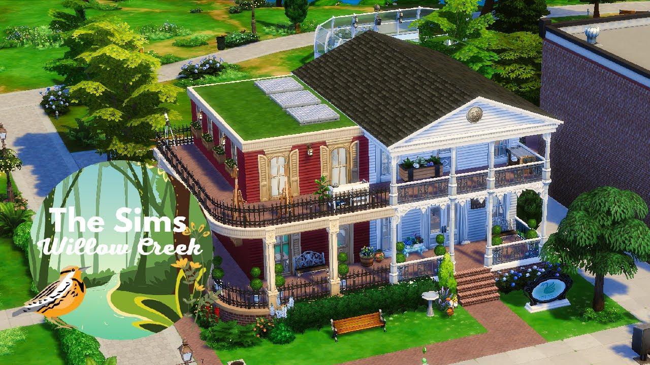 Re-Building the Willow Creek Library || Sims 4 Speedbuild || NOCC - YouTube