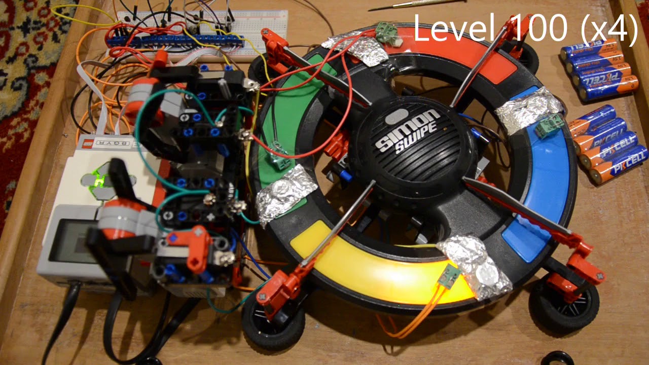 Hacking Simon Says: Lego and electrical Simon solver - YouTube
