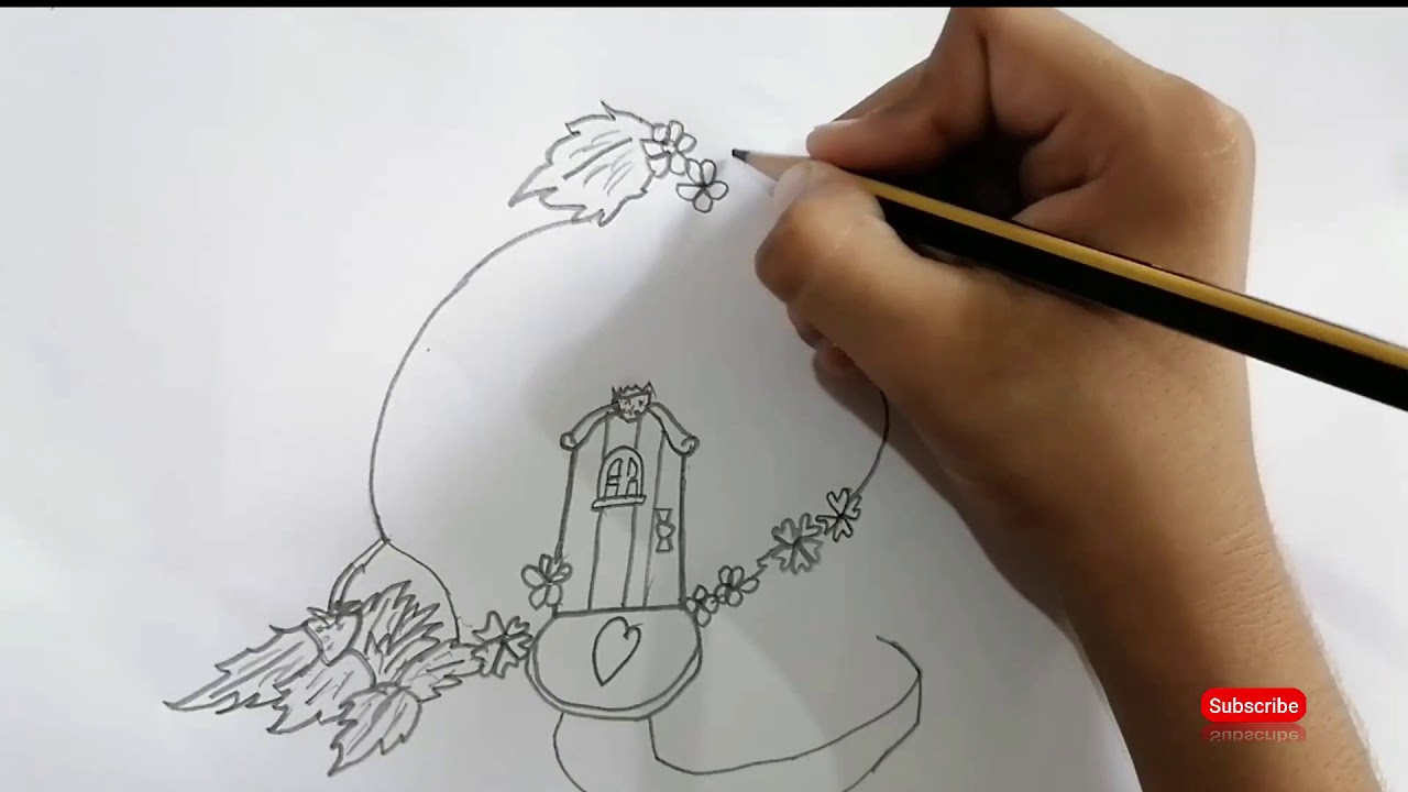 STRAWBERRY HOUSE | DRAWING | DAILY PAINTING - YouTube