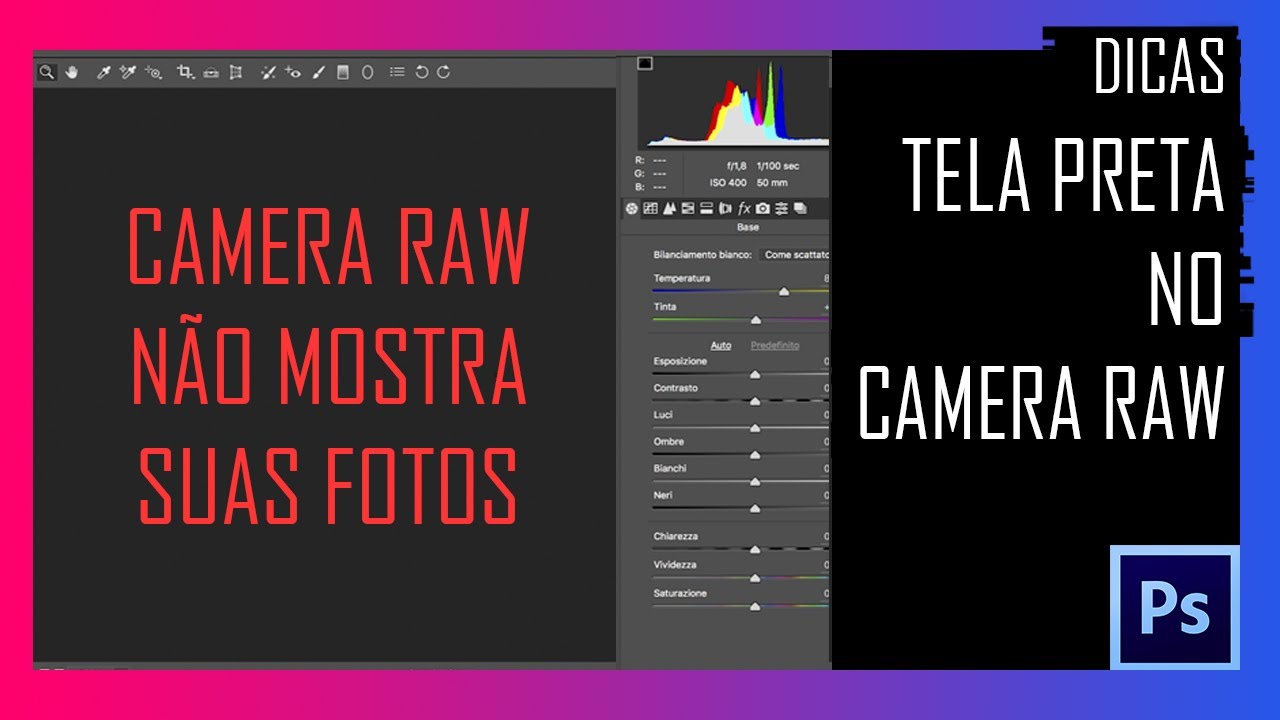Erro de Tela Preta Camera Raw - Photoshop - Solução Rápida e Facil ...
