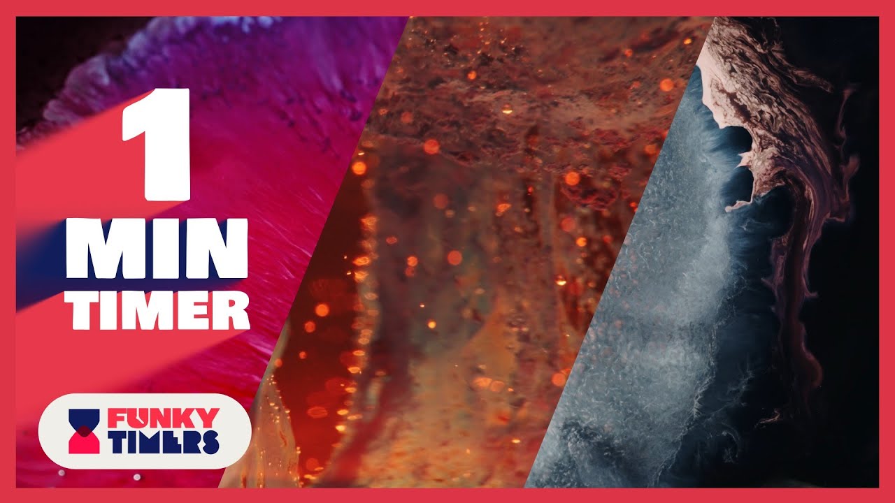 1 Minute Timer | Macro Paint Mixing with Relaxing Music | 4K - YouTube