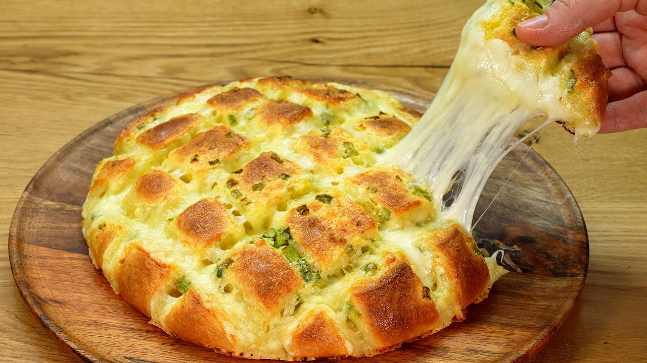 Einfache und schnelle Brotrezept. Das Lieblingsrezept meines Mannes - Käse-Knoblauch-Brot. ASMR ...