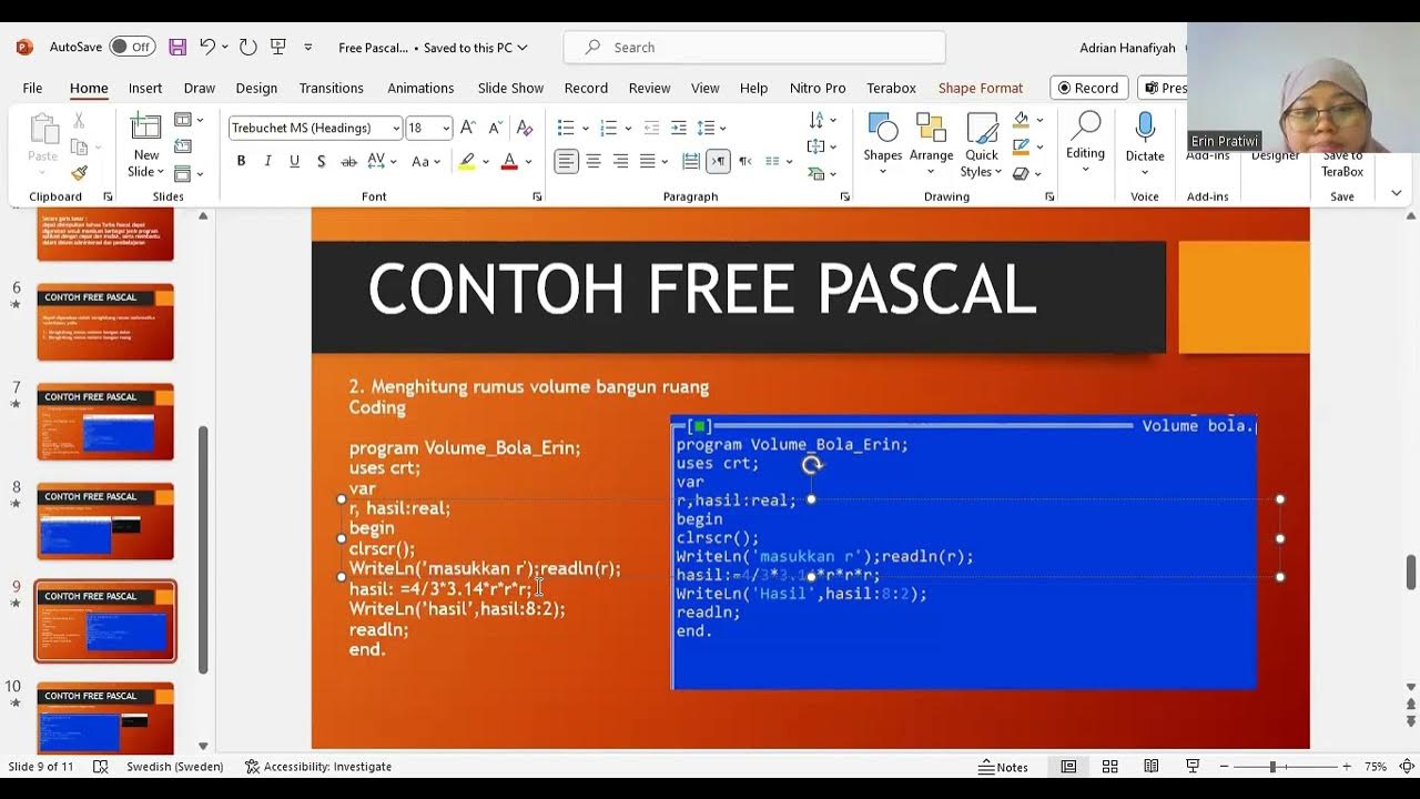 Materi Penjelasan Vidio Tentang Penggunaan aplikasi Free Pascal PTI ...