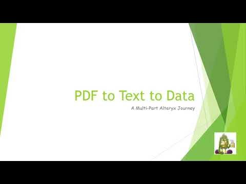 Alteryx PDF Text Data - YouTube
