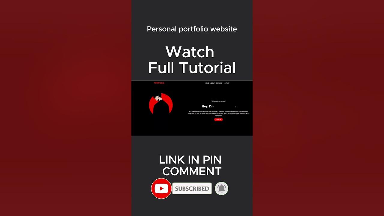 Modern Portfolio Website using HTML CSS Javascipt | Link in Comments #viralshort #shortsvideo ...