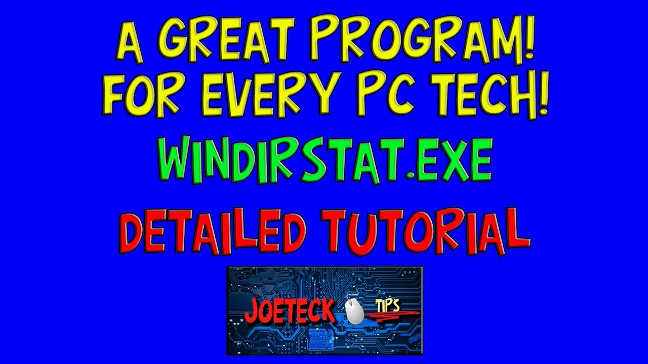 How to use the WinDirstat application - Tutorial - YouTube
