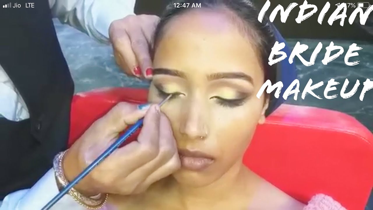 ASMR Indian Bride makeup by Female Barber Beautician Ep-08 - YouTube