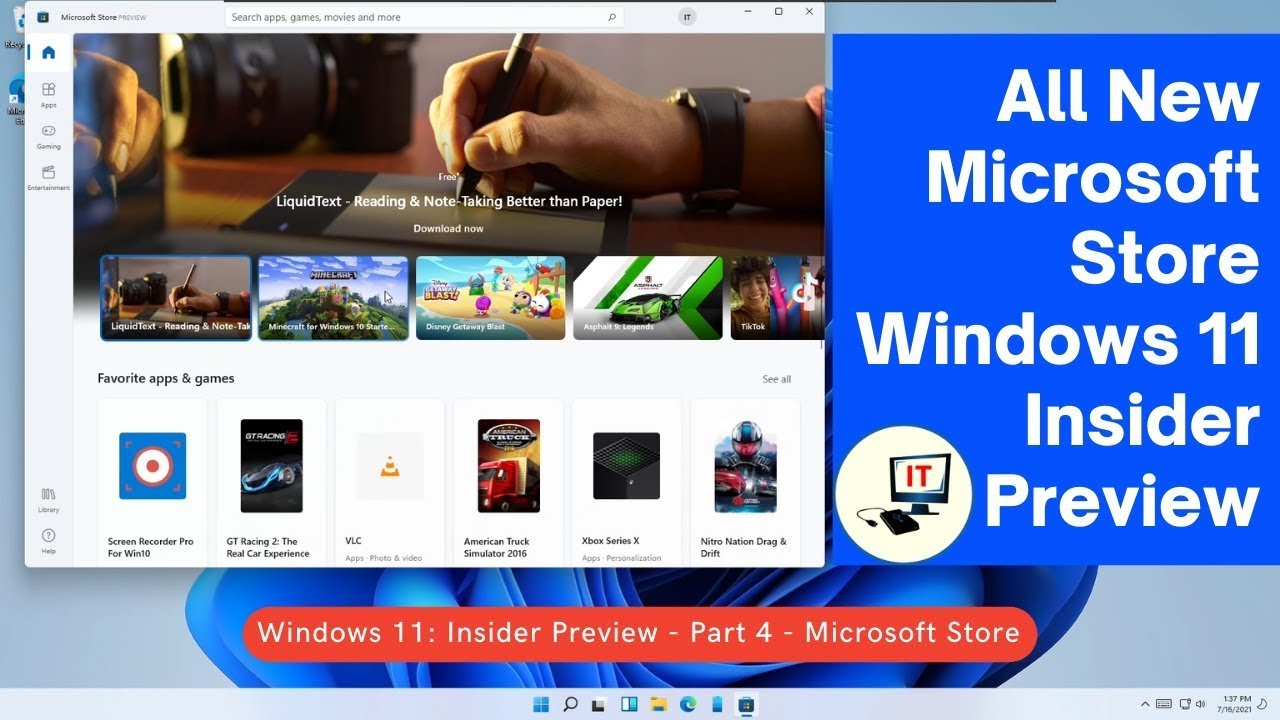 Windows 11 - Microsoft Store (Insider Preview - Part 4) - YouTube