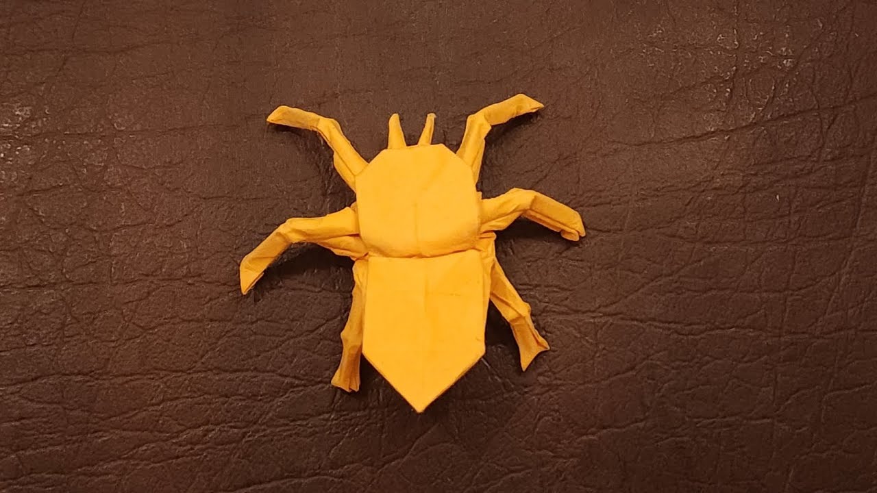 easy origami beetle/bug 🪲(original) - YouTube