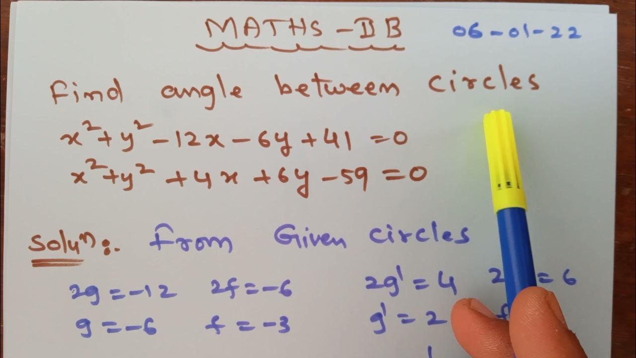 MATHS-2B: Problems from 2nd chapter "System of Circles" - YouTube