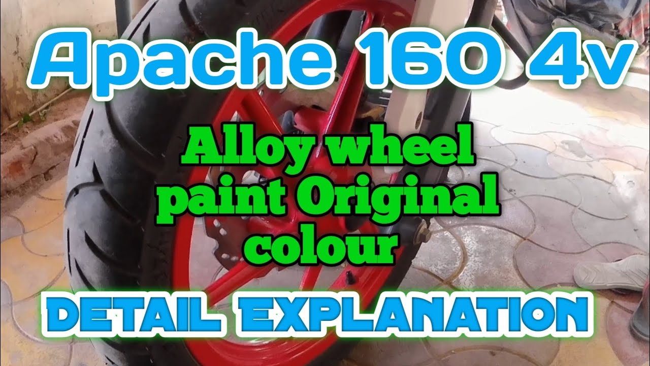 Apache 160 4v | Alloy wheel painting detail review | Tamil #apache # ...