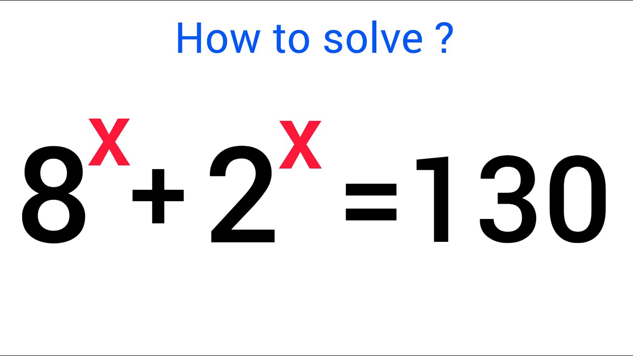 A Nice Olympiad Exponential Problem Youtube