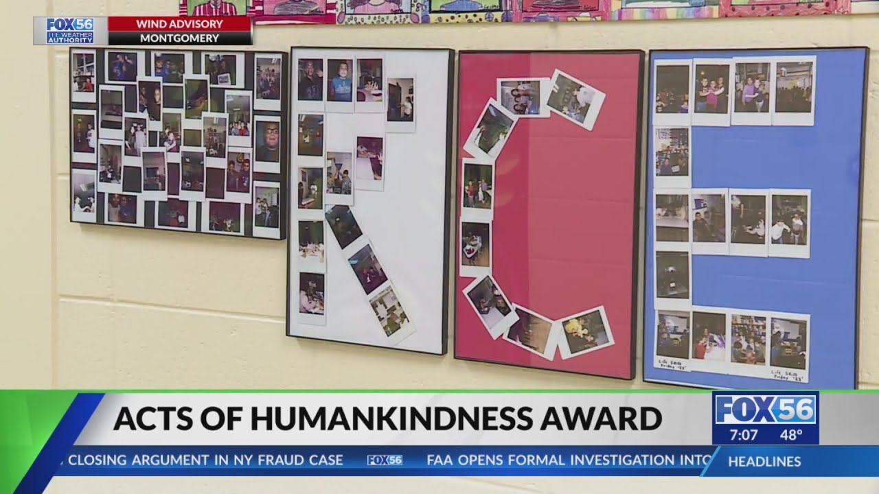 Russell Cave Elementary celebrates Acts of Humankindness Award - YouTube