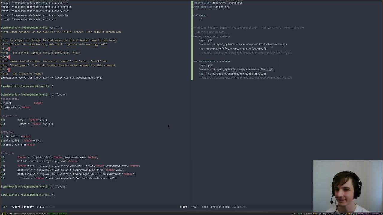 Making a Rendering Engine in Haskell and Vulkan Live - Part 1: Init - YouTube
