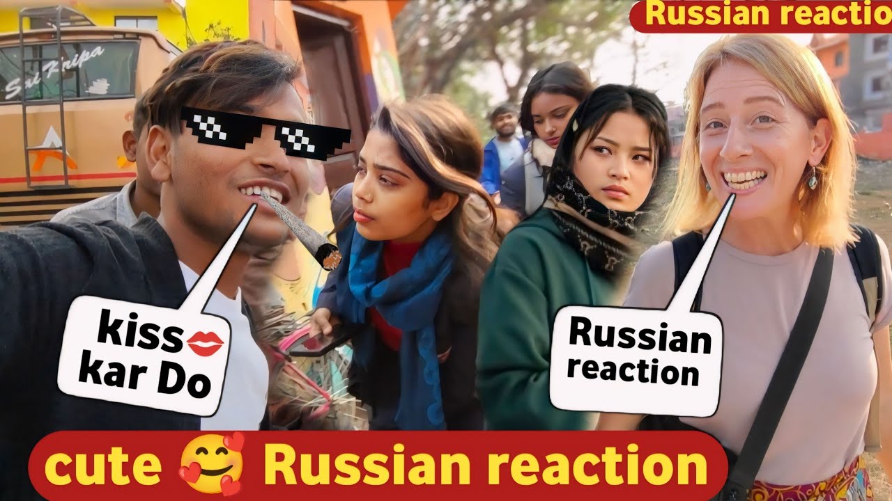 cute Russian reaction video 💋||Girl reaction video||Mukesh bhai vlogs ...