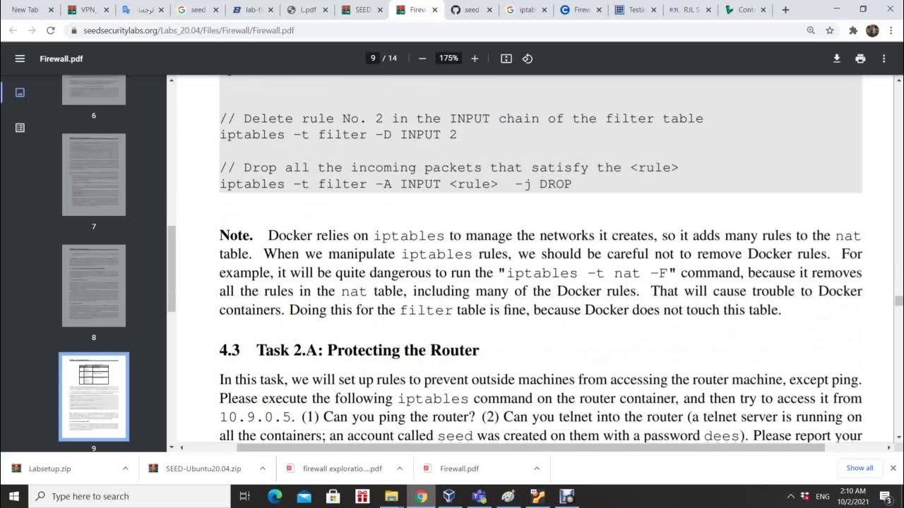Ecc5723 Mini Project Firewall Exploration Lab By Gs57118 And Gs58060 Youtube