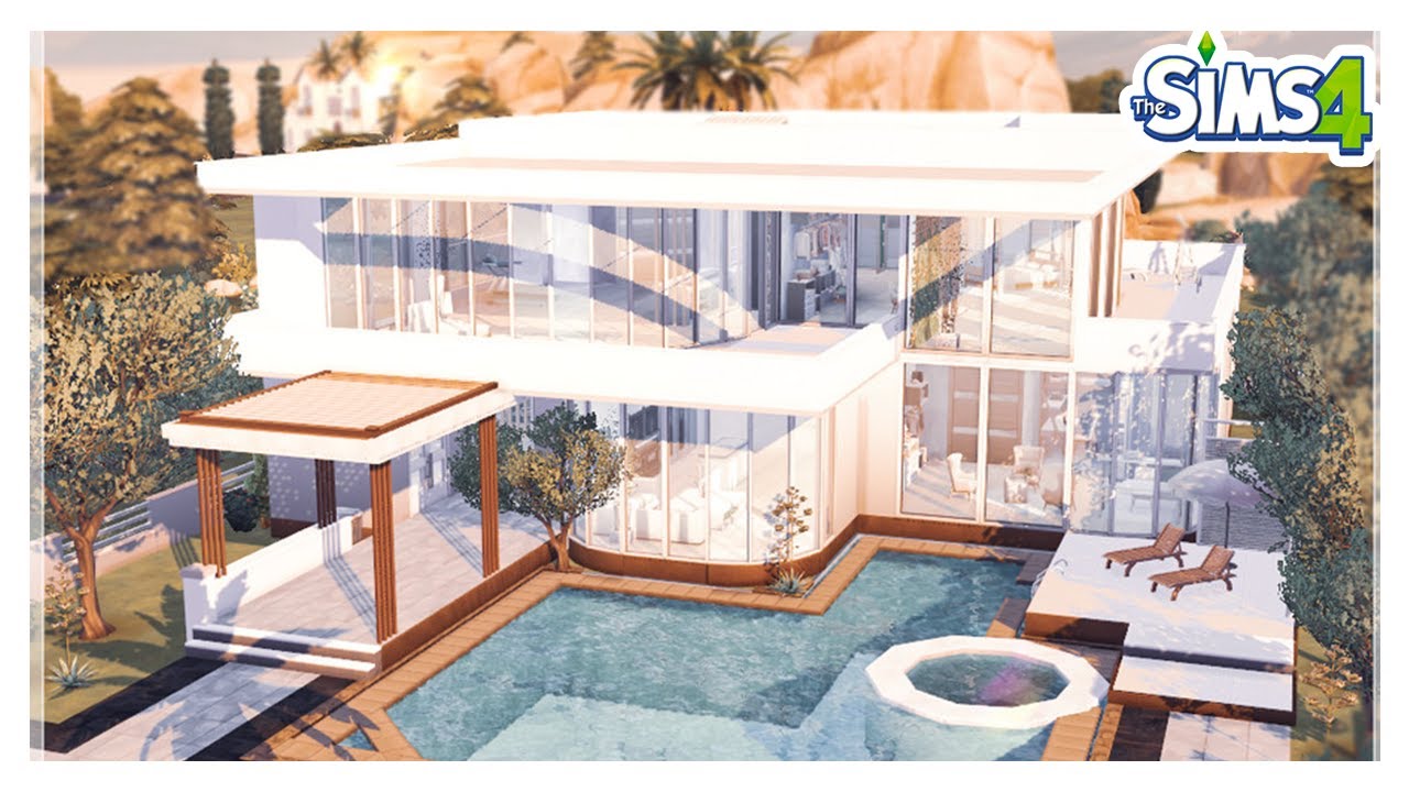 MODERN HOUSE | Real To Sims | The Sims 4 Speed Build + Download Links ...