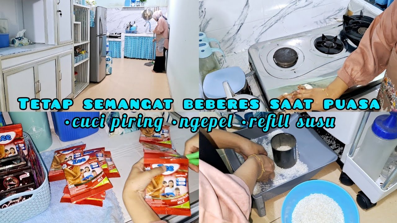 TETAP SEMANGAT BERES BERES SAAT PUASA | KEGIATAN IBU RUMAH TANGGA DIBULAN RAMADHAN - YouTube