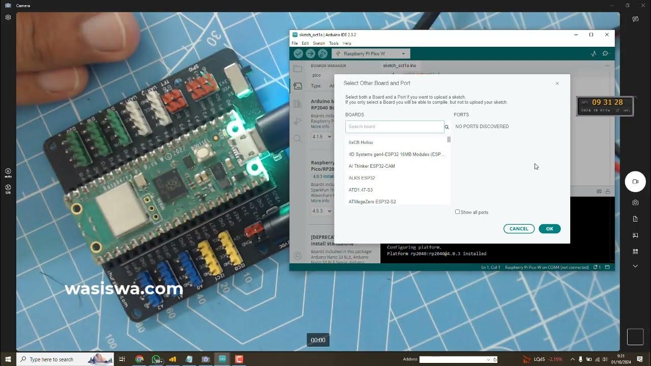 Cara Memprogram Raspberry Pico W menggunakan Arduino IDE - YouTube
