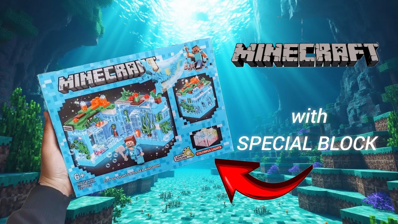 LEGO Minecraft Water Temple SPEED UNBOXING (UNOFFICIAL LEGO ) - YouTube