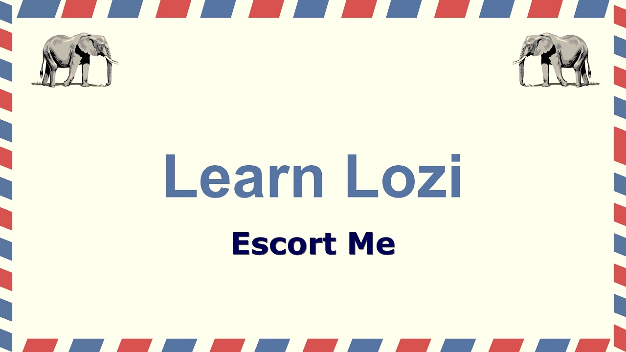 Lesson 1 Escort Me Youtube