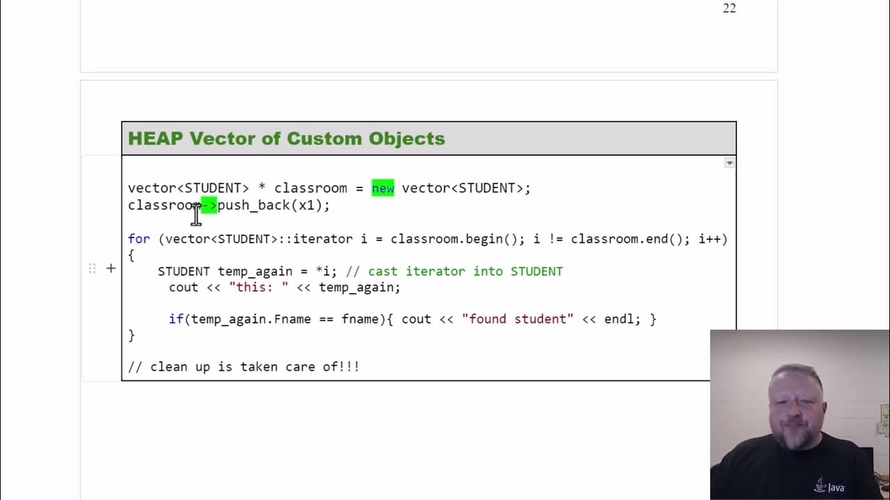 Creating a HEAP Vector in C++ - YouTube