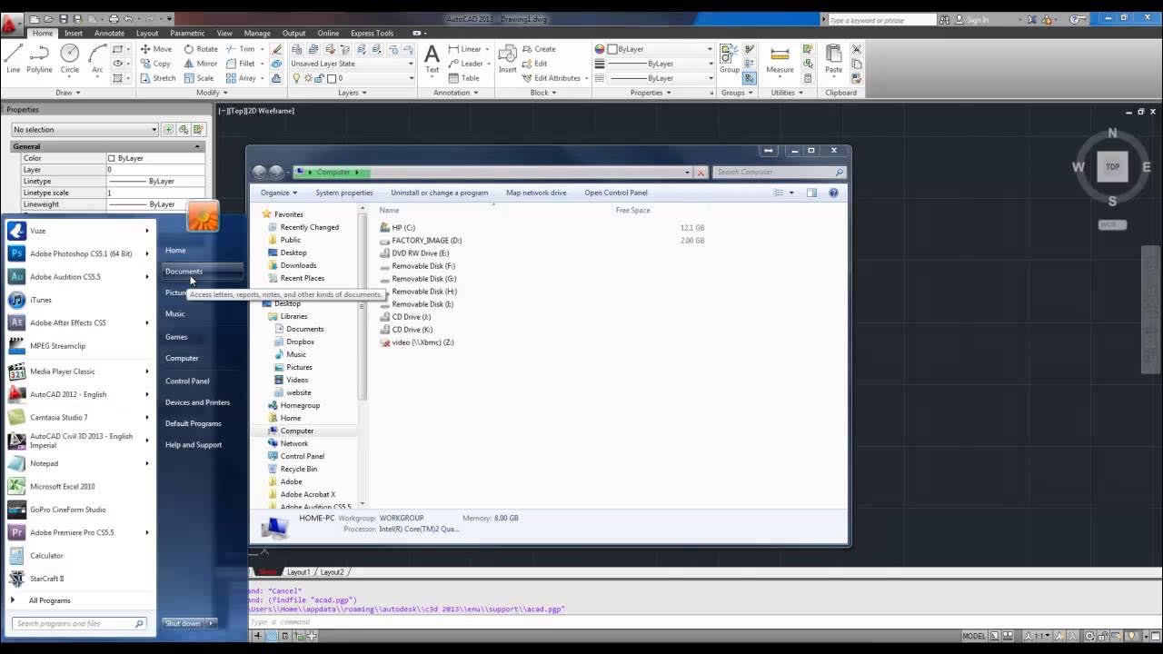 AutoCAD Tutorial: How to Customize Commands with the .pgp file - YouTube