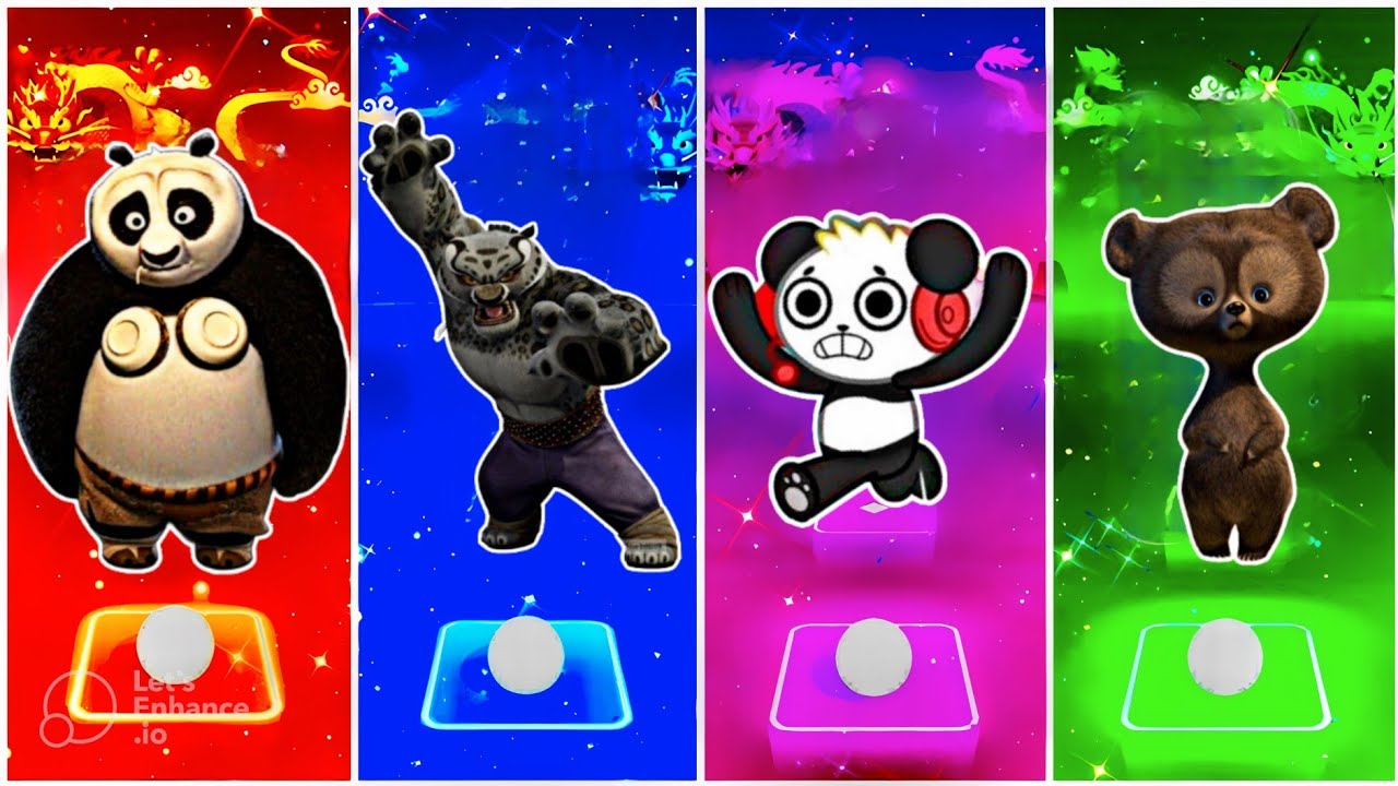 KUNGFU PANDA 🆚 TAI LONG 🆚 COMBO PANDA 🆚 FUNNY POLAR BEARS TILES HOP ...