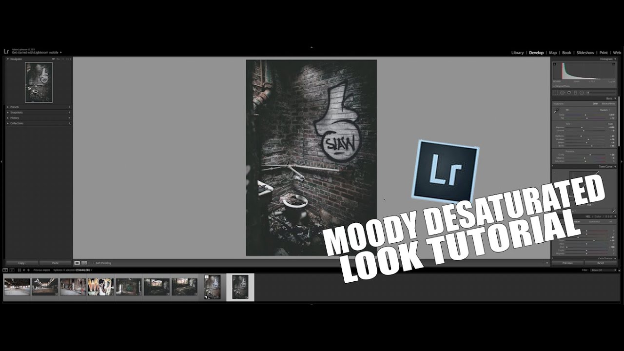 Moody Desaturated Look | adobe Lightroom Tutorial - YouTube