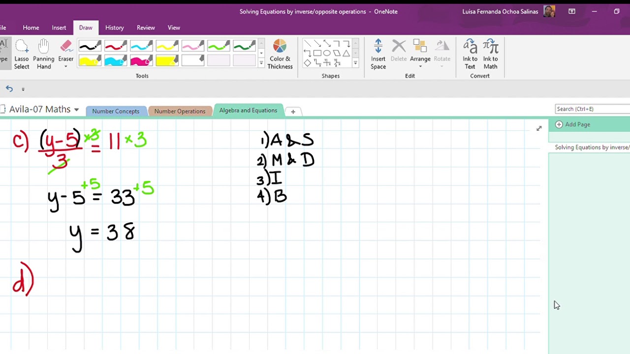 Solving Equations by inverse opposite operations Part 4 - YouTube