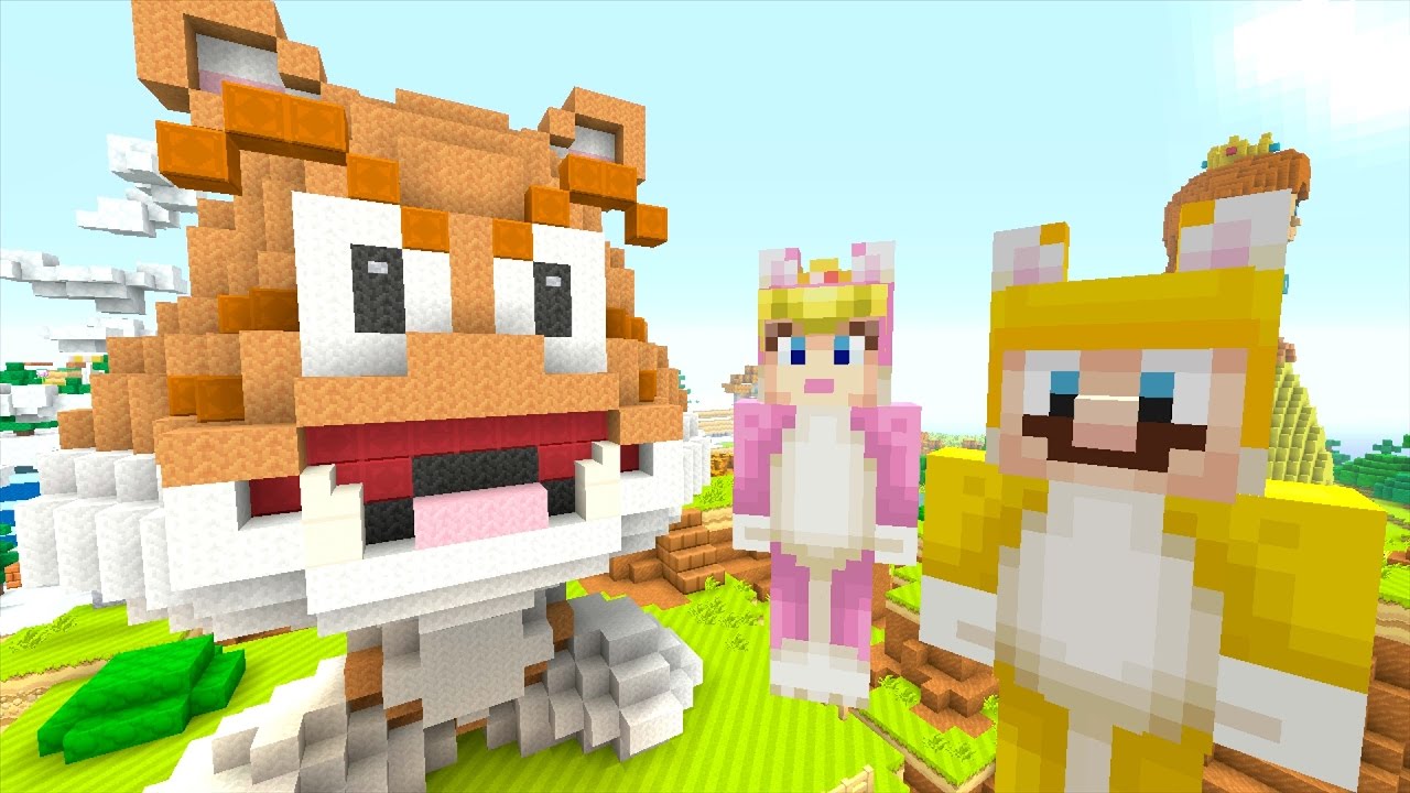 Minecraft Wii U - How To Super Mario - CAT GOOMBA STATUE [6] - YouTube