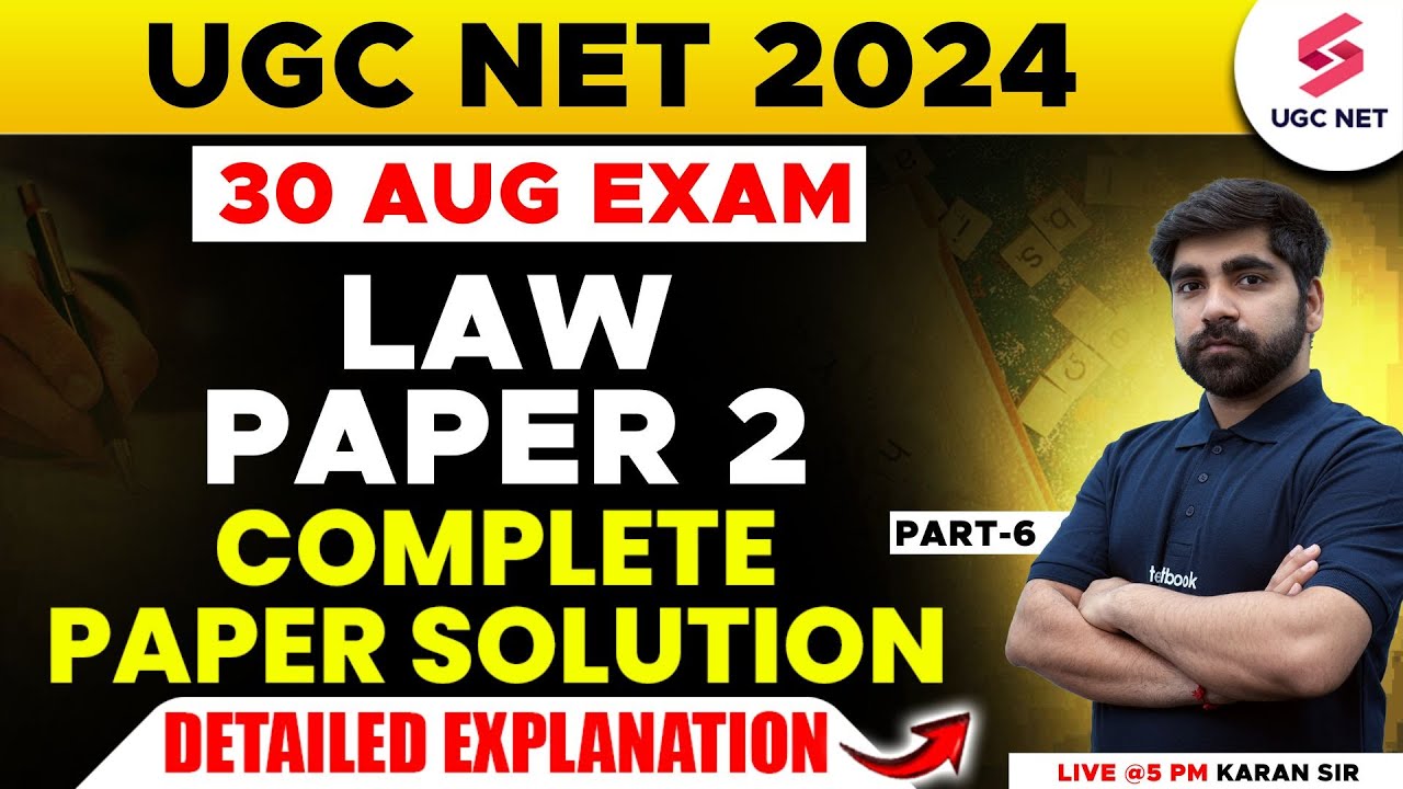UGC NET Law Paper 2 | UGC NET Law Previous Year Question Paper #4 By Karan Sir - YouTube