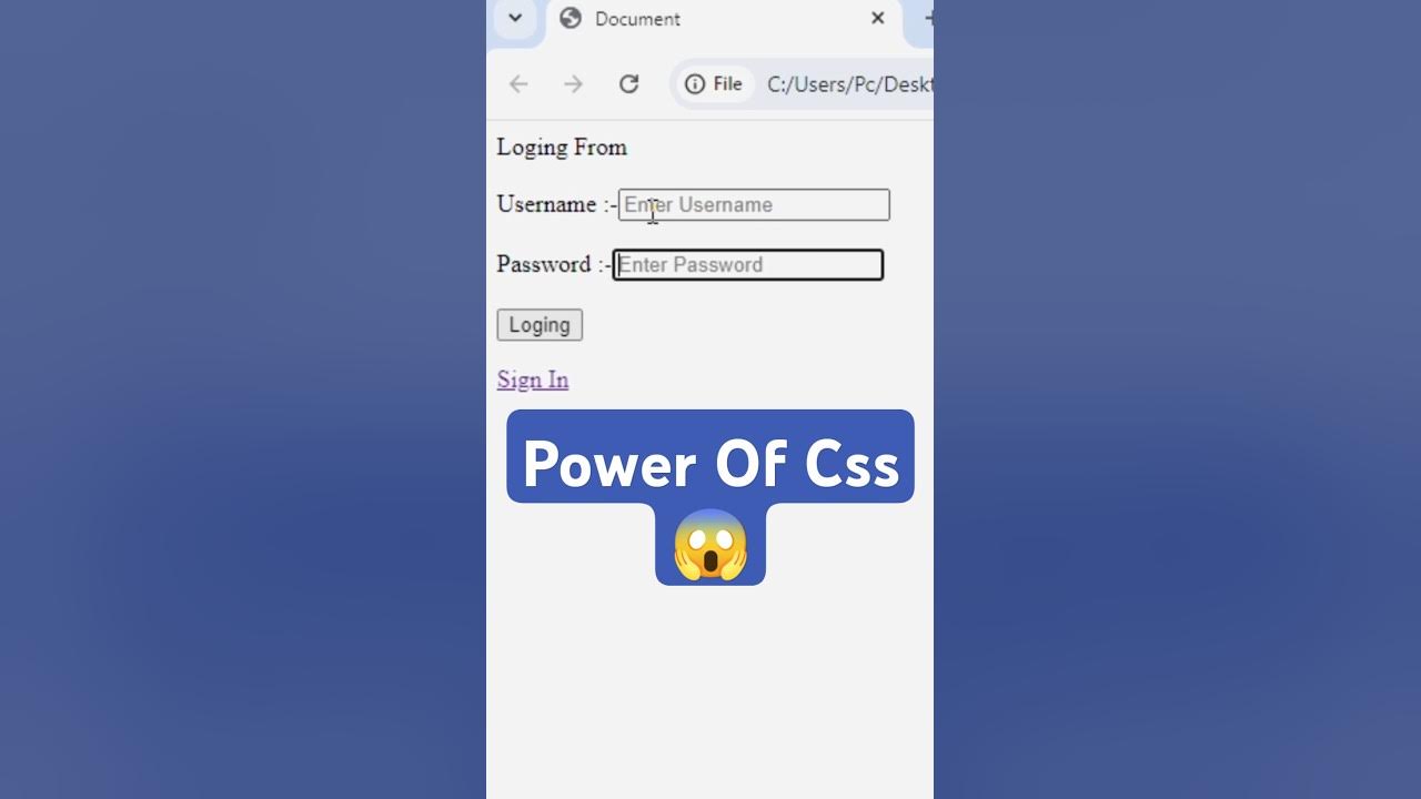 Power Of Css 😱 Css Design Css Cssanimation Csseffect Css3 Html