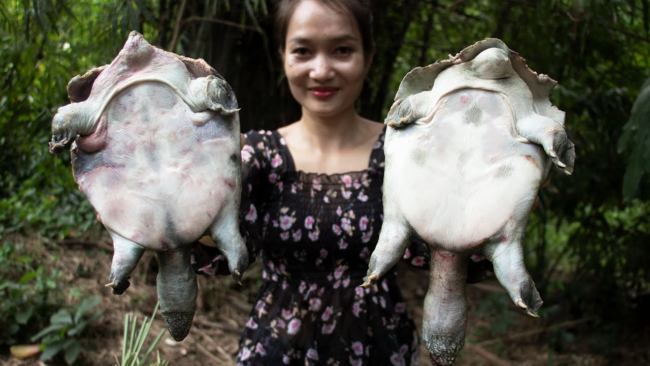 Special Roasted softshell turtle with sea salt and fish past sauce # ...