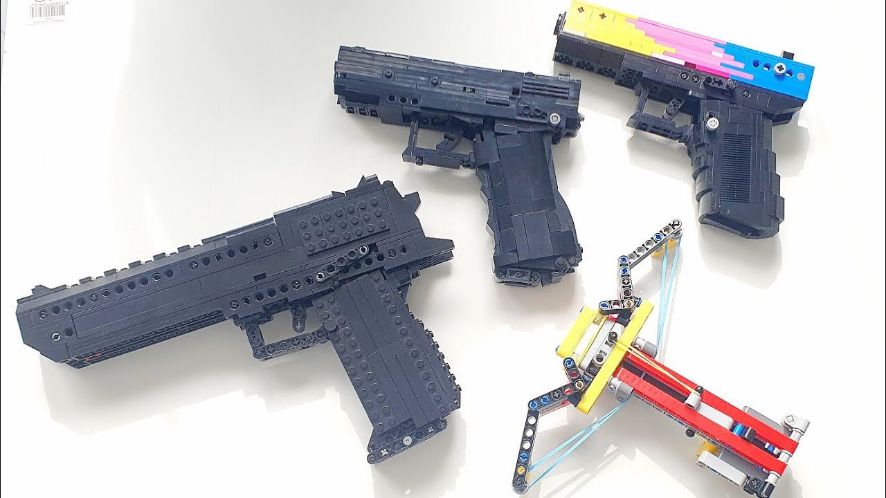 Shooting all my working LEGO Guns - YouTube