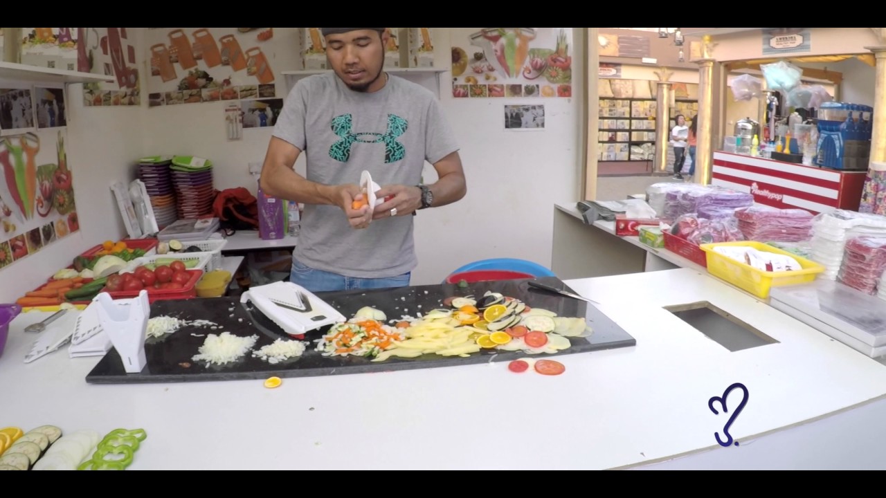 Borner vegetable slicer V5 PowerLine at global village Dubai - YouTube