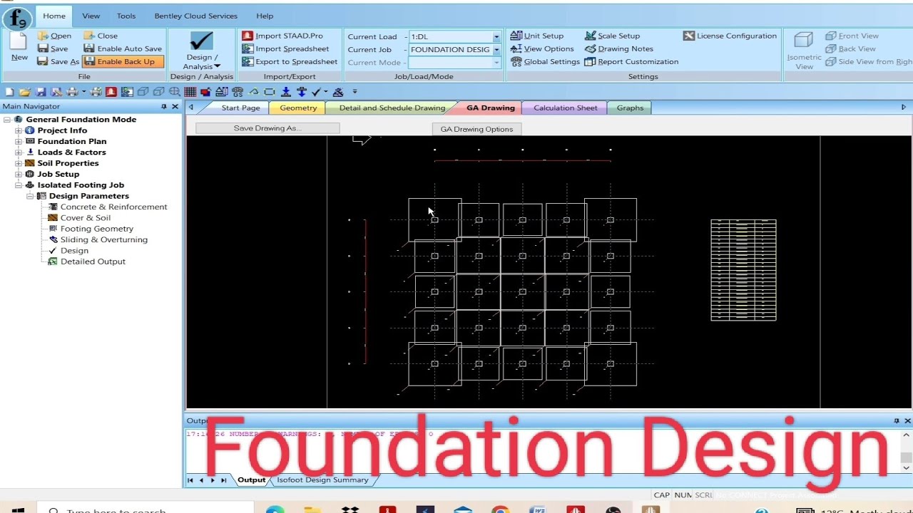 #23 Foundation Design in Staad Pro[Staad Pro Advance connect edition ...
