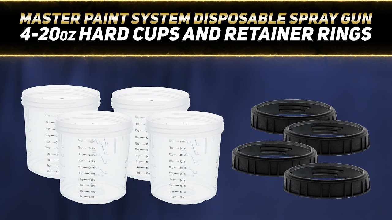Master Paint System MPS, 4 Pack Set of Standard Size 20 Ounce (600ml ...