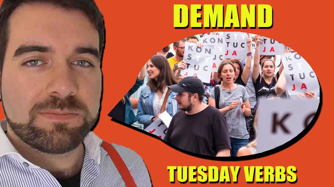 'Demand' in English, Tuesday Verbs - YouTube