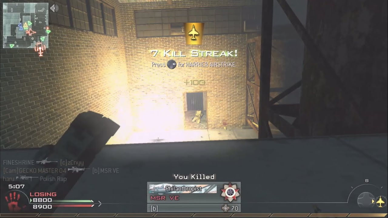 MW2 F.T killcams and DxWilly harrier streak with MG4 and protecting ...
