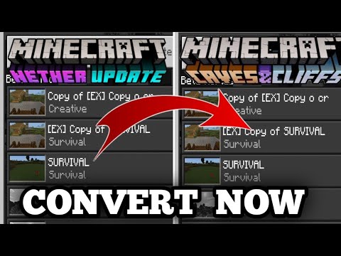 How to convert Minecraft 1.16 word into 1.17 - YouTube