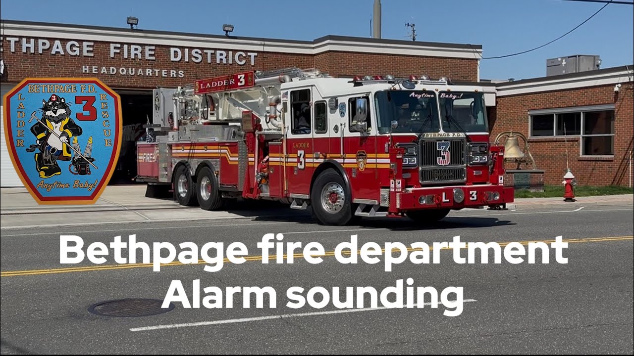 Bethpage fire department Ladder 3 responding signal 12 to a alarm ...