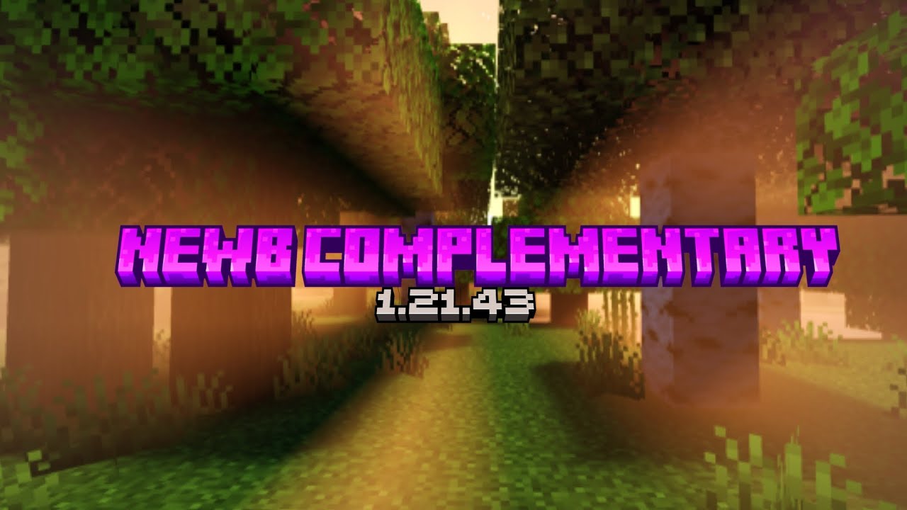 Newb Complementary Para Minecraft Bedrock 1.21+ | Shaders Para Minecraft Bedrock - YouTube