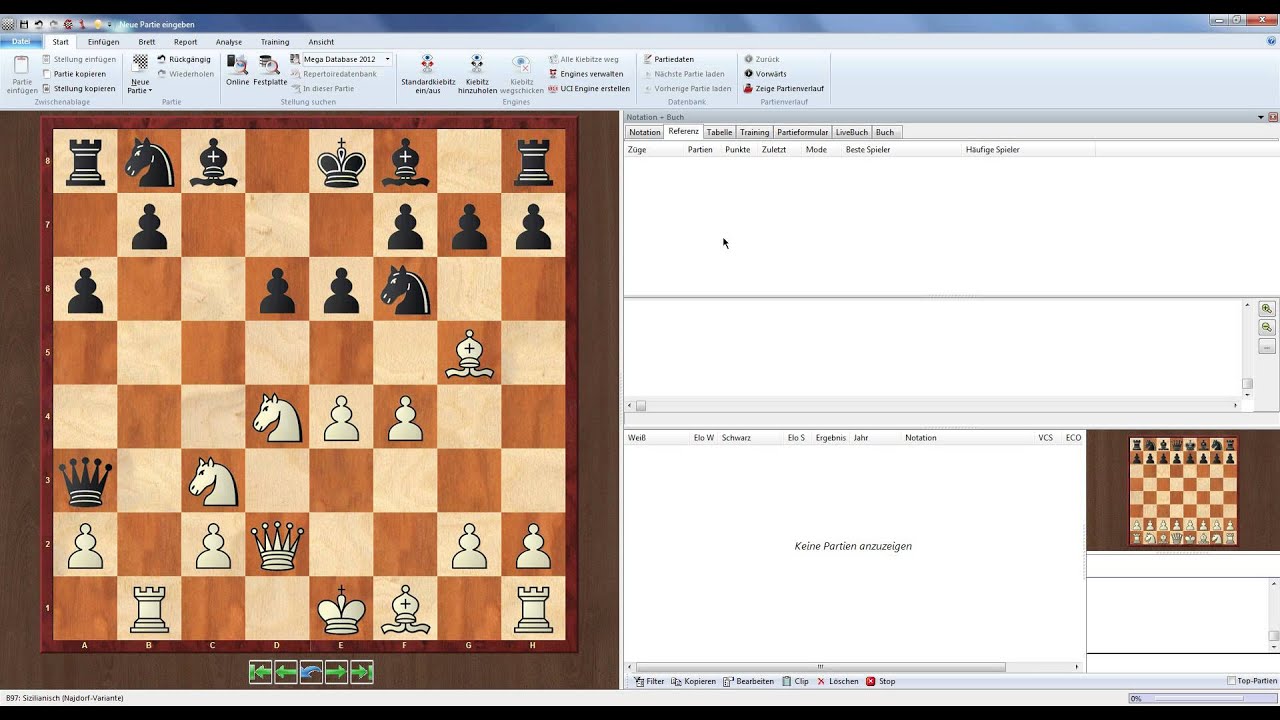 Chessbase 12 - 03 Gegner Vorbereitung Referenz Spieler vergleichen ...