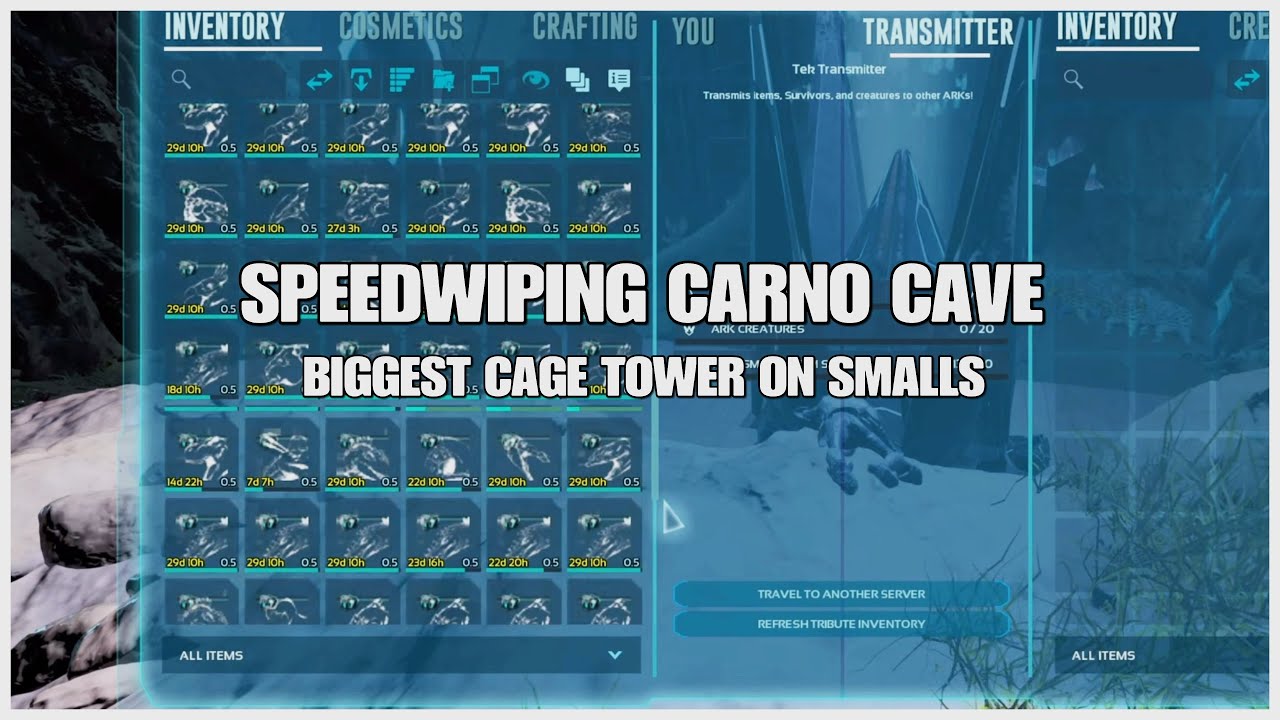 SPEEDWIPING CARNO CAVE ARK ASA SMALLTRIBES - YouTube