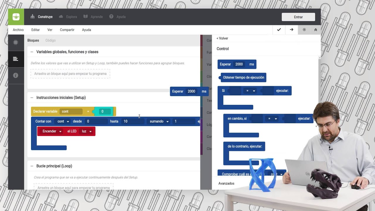 Curso Bitbloq 2 - Sesión 09 - Programando instrucciones iniciales (setup) - YouTube