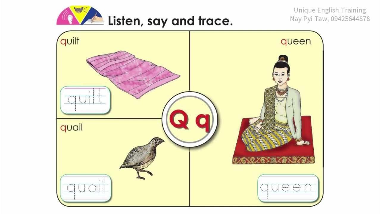 Grade 2 English အင်္ဂလိပ်စာ သင်ရိုးသစ် Unit 5 Lesson 2 နားထောင်၍လိုက်ပြောပါ၊အရာအတိုင်းဆွဲပ