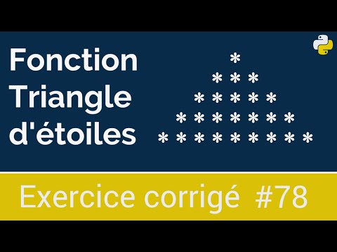 Exercice corrigé #78 : Fonction qui permet de dessiner un triangle d'étoile | Python - YouTube