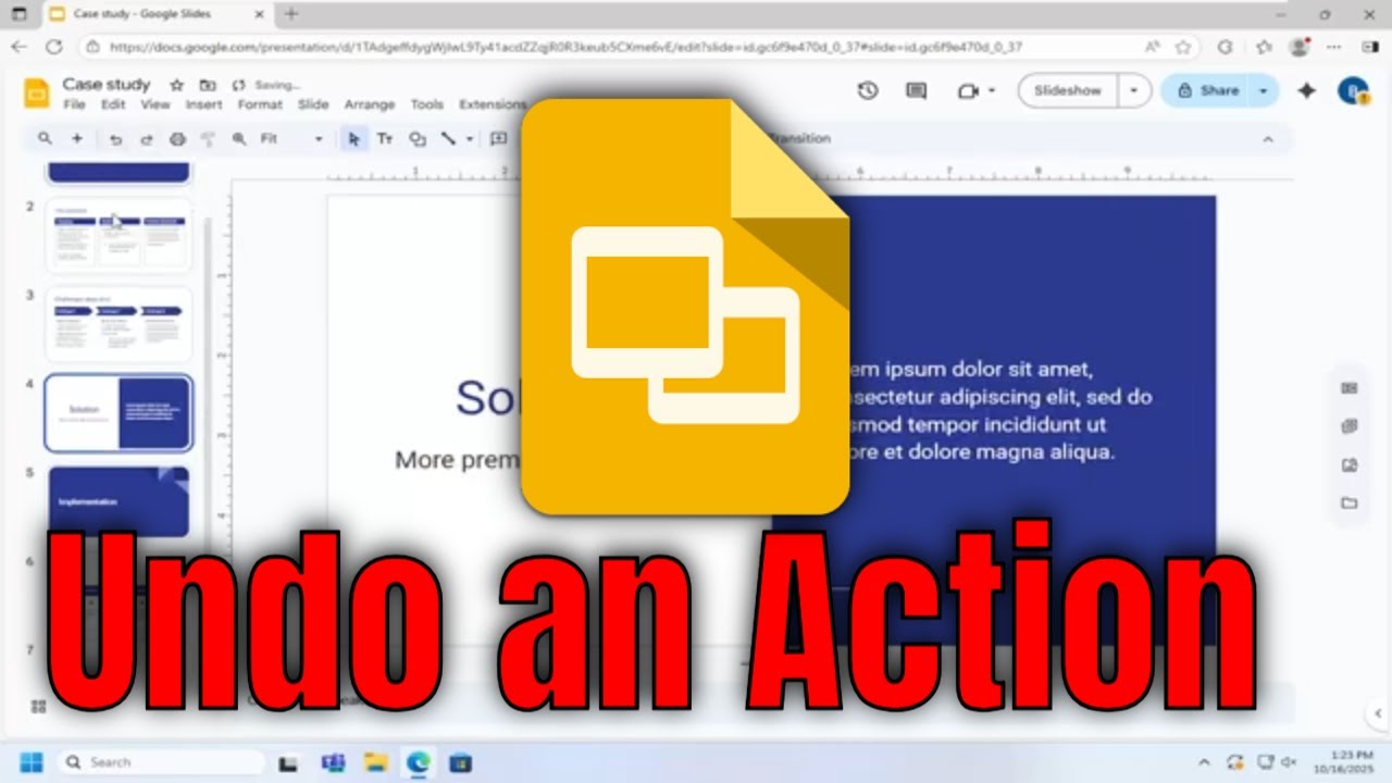 How To Undo an Action on Google Slide Presentation [Guide] - YouTube